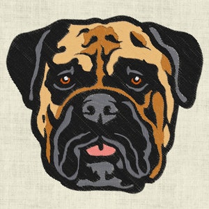 Bullmastiff Dog Breed, Embroidery Design, Easy Machine Embroidery ...