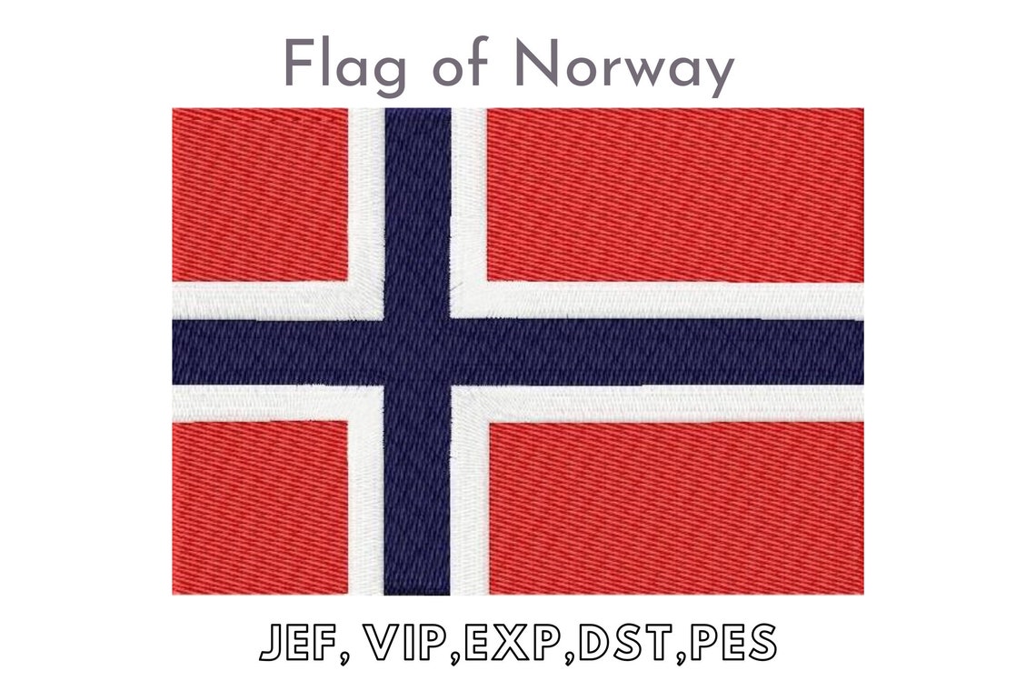Flag of Norway Norway Machine Embroidery Files Instant - Etsy