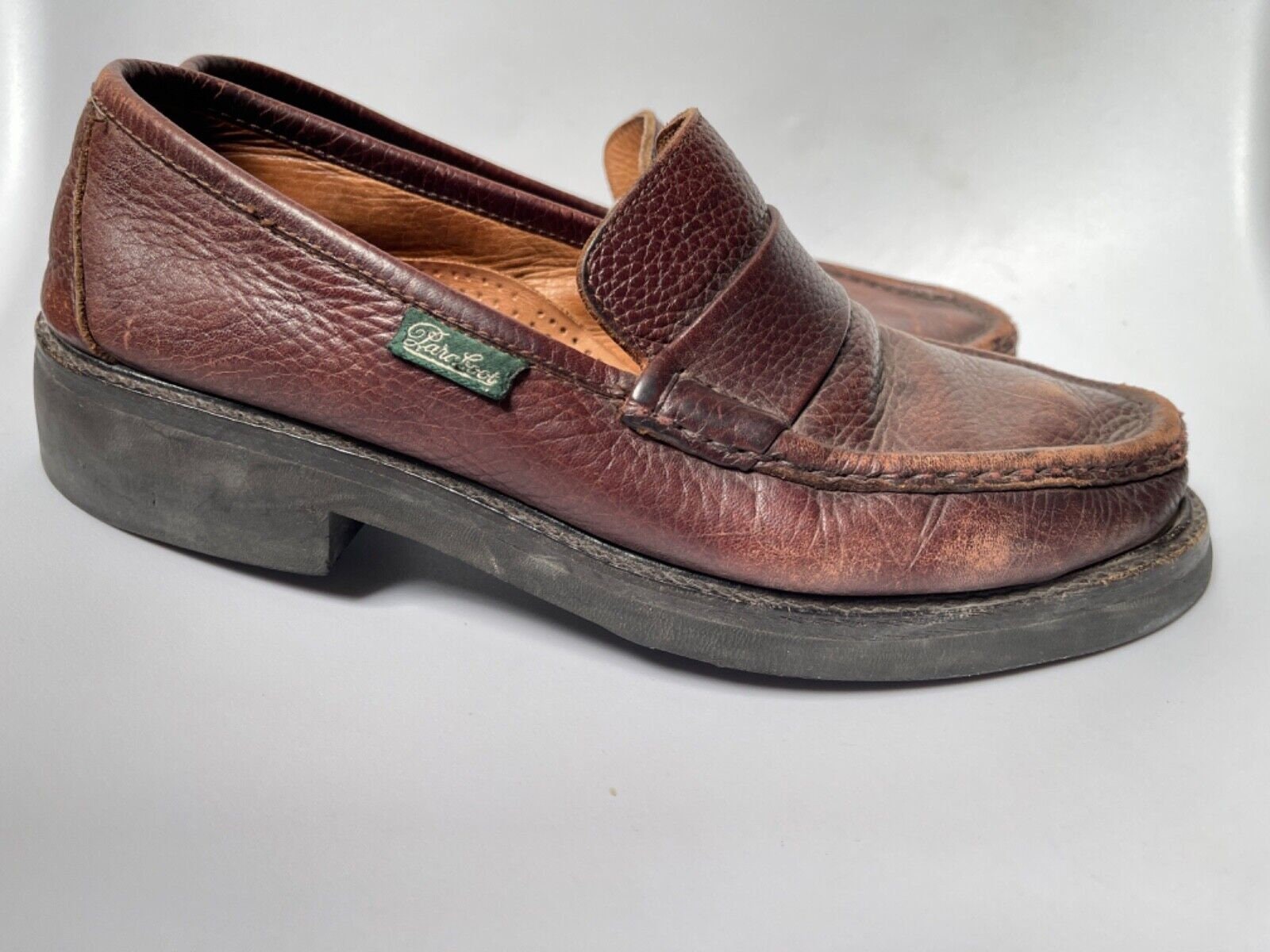 Paraboot Brown Leather Loafer Hunting Men Shoes Size EUR 41 US 8 - Etsy