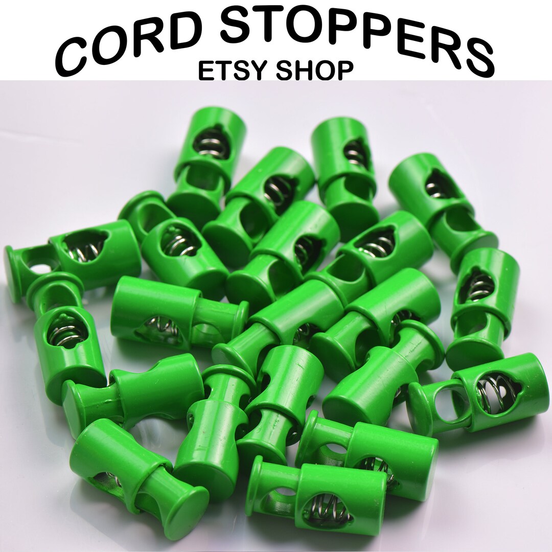 GREEN Metal Classic Cord Stoppers Lace Locks for Shoelaces Laces ...