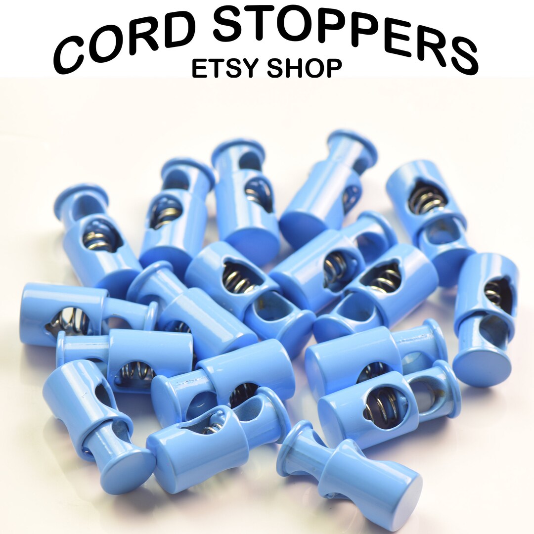 BABY BLUE Metal Classic Cord Stoppers Lace Locks for Shoelaces Laces ...