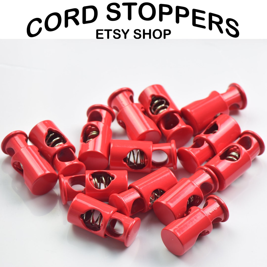 RED Metal Classic Cord Stoppers Lace Locks for Shoelaces Laces Strings ...