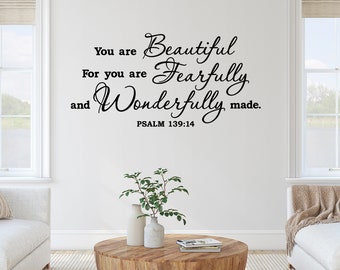 I Am Fearfully and Wonderfully Made Psalm 139:14 Christian Bible Verse ...