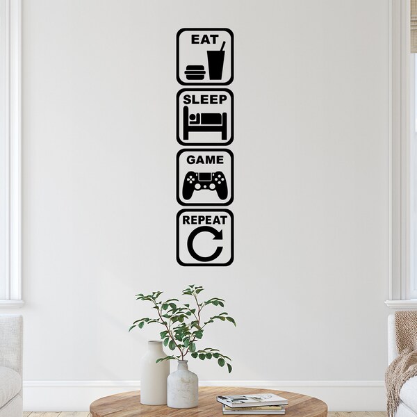 Eat Sleep Game Decal - Etsy