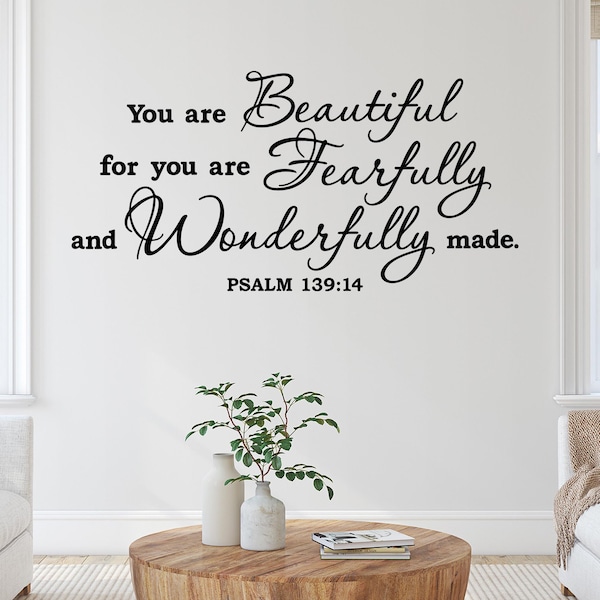 You Are Wonderfully Made Decal - Etsy