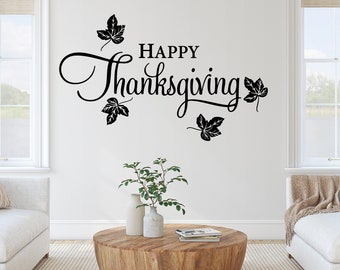 Thankful Grateful Blessed Thanksgiving Holiday Vinyl Lettering Decals ...