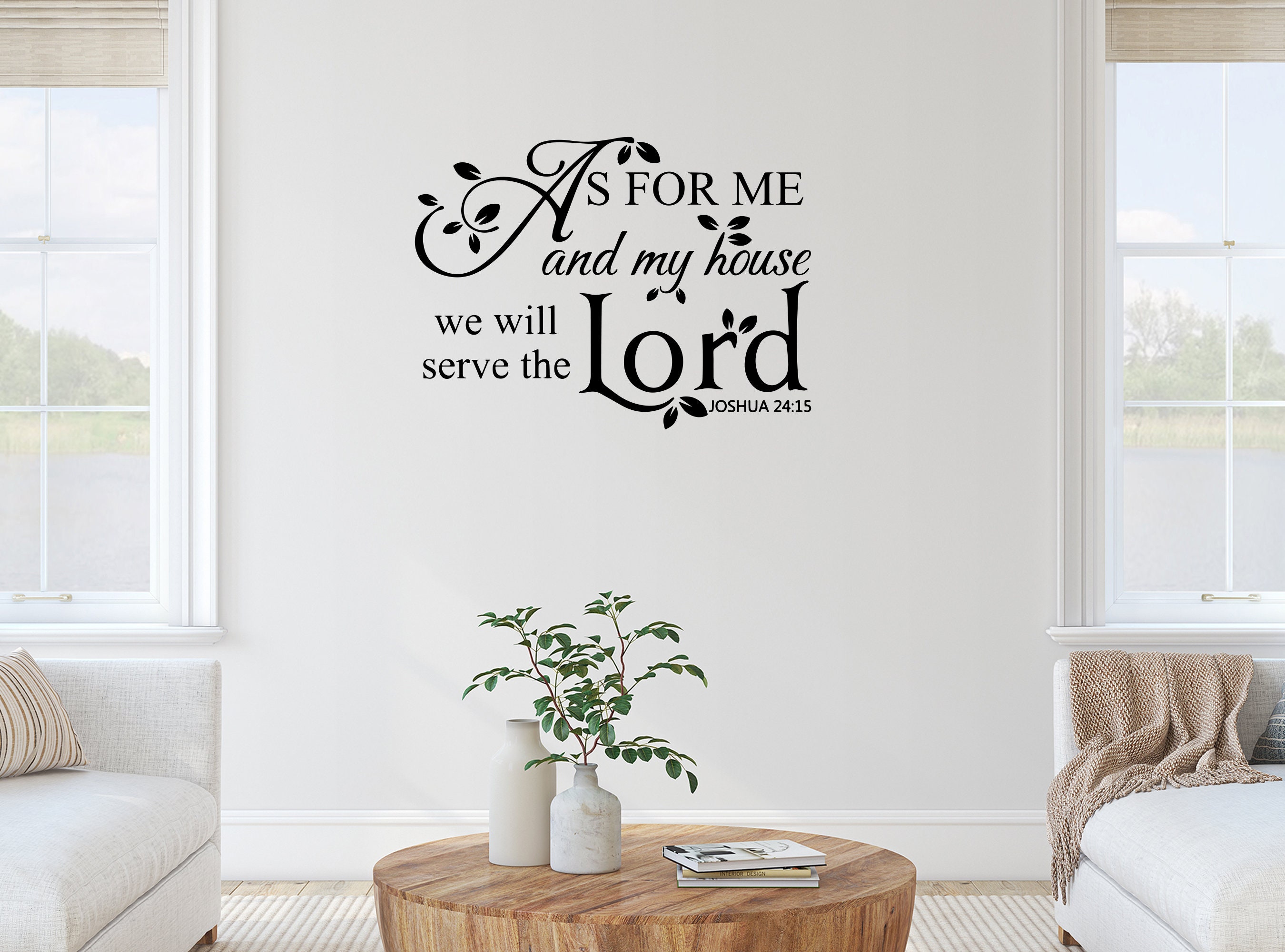 As for Me and My House We Will Serve the Lord Joshua 24:15 - Etsy