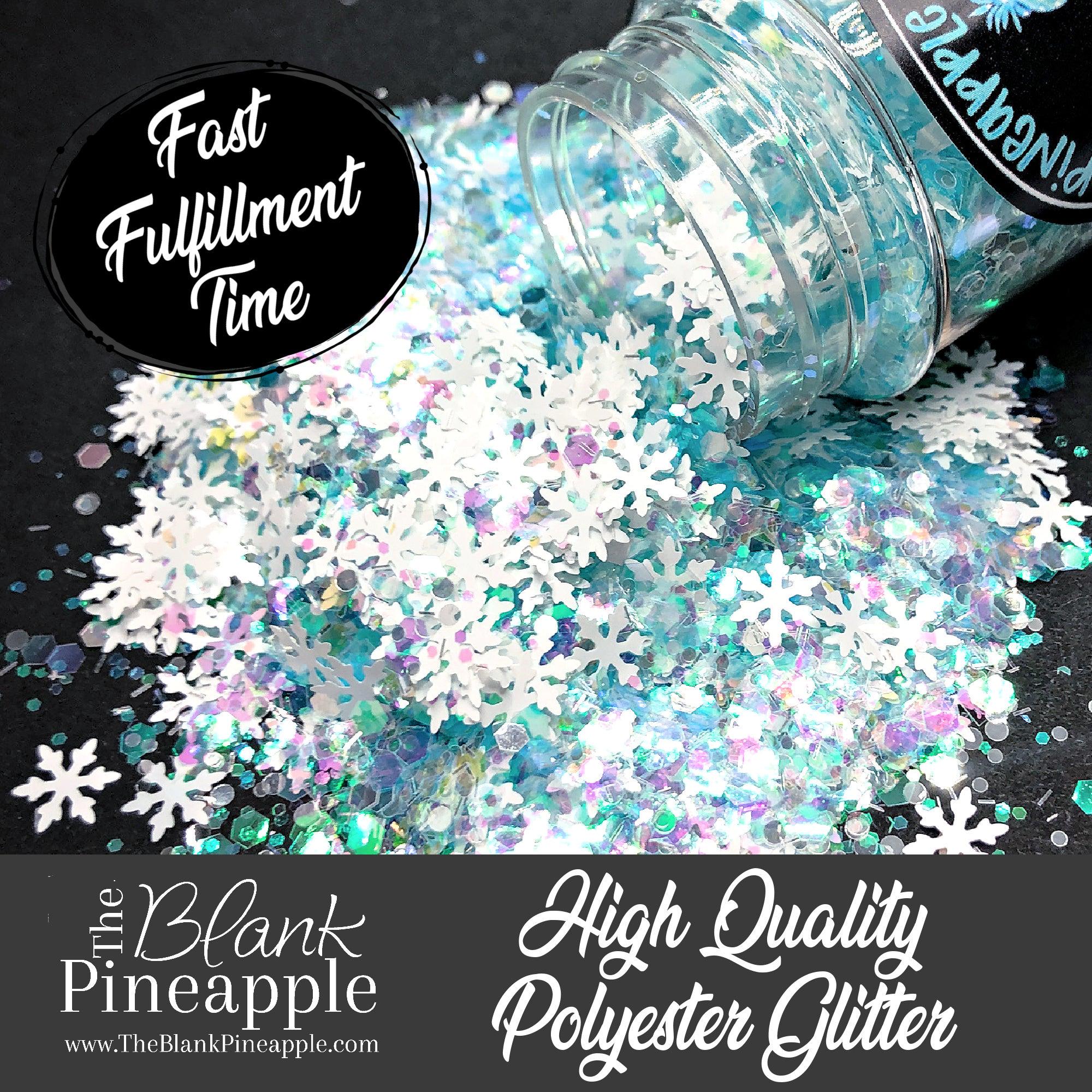 Pure Bliss Snowflakes Mixed Glitter, Blue Iridescent Glitter & White ...