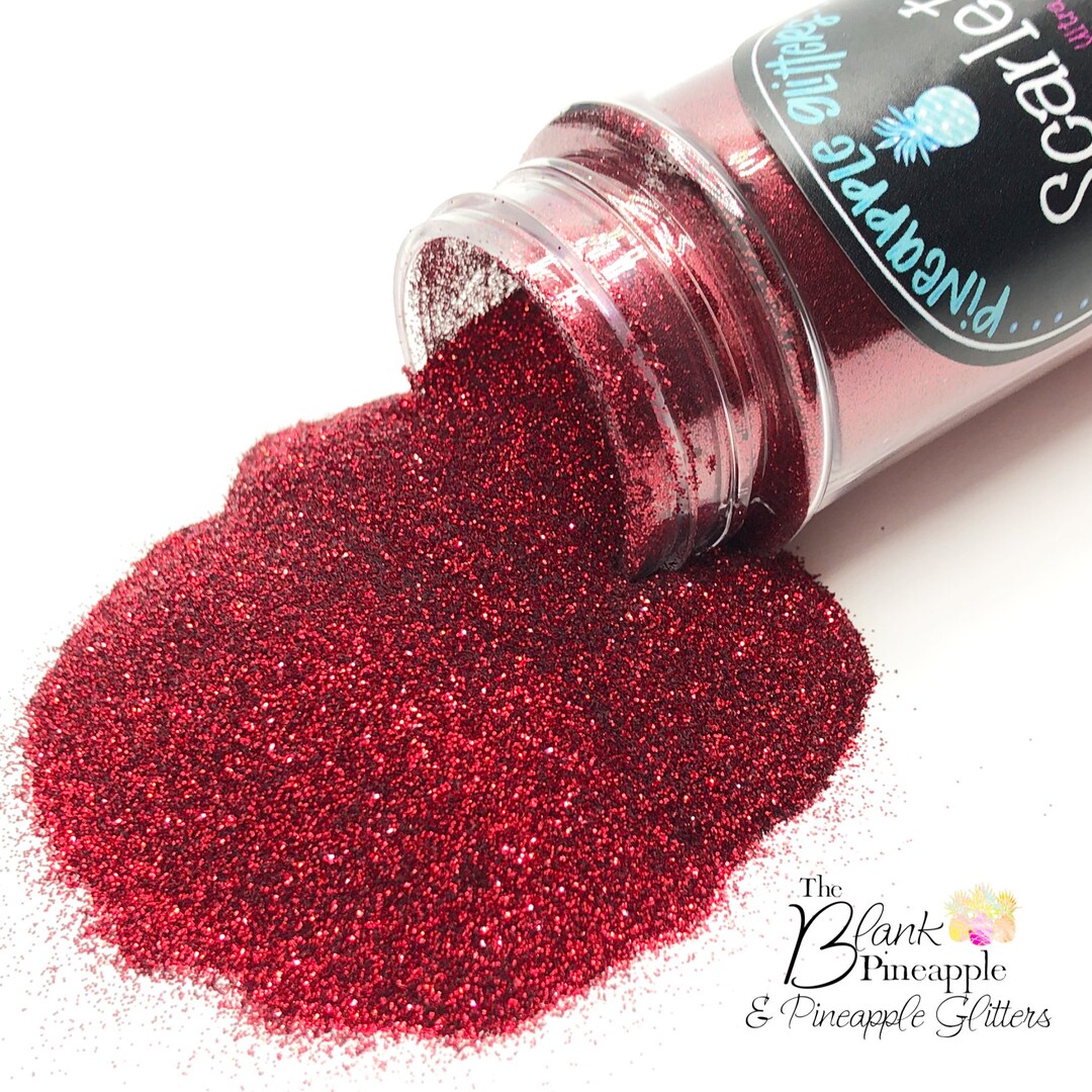 Scarlet Ultra Fine Cut Metallic Glitter PET Polyester 2oz. Shaker ...