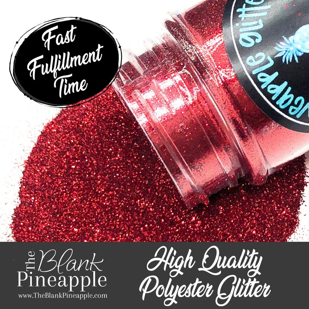 Ruby Doo Ultra Fine Metallic Glitter, 2oz Shaker Bottle (56g), Red ...