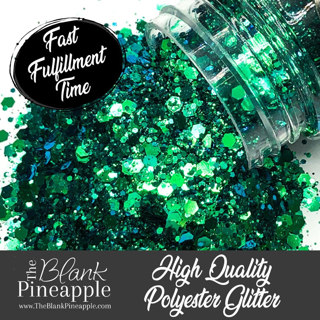 Froggy Green Chunky Mix Color Shifting Glitter, 2oz (56g) Shaker Bottle ...