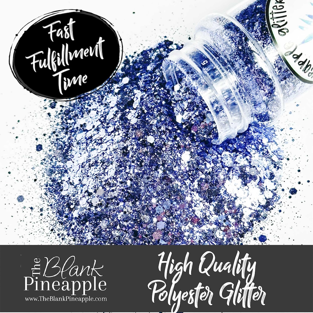 Acid Wash Light Blue Chunky Mix Metallic Glitter, 2oz (56g) Shaker ...