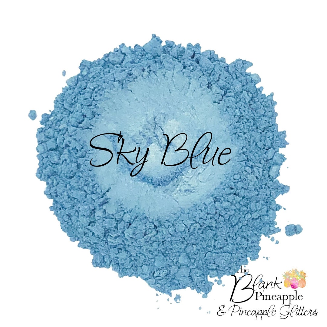 Sky Blue - Mica Powder Pigment 10g Jar, Pearlescent Blue Mica Pigment ...