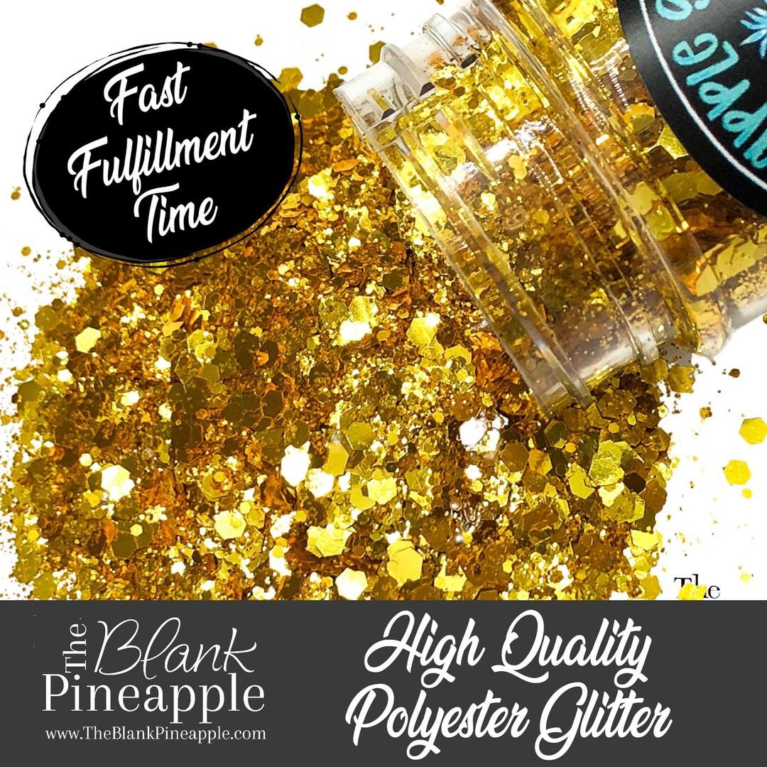 School Bus Chunky Mix Metallic Glitter, 2oz Shaker Bottle (56g), Yellow ...