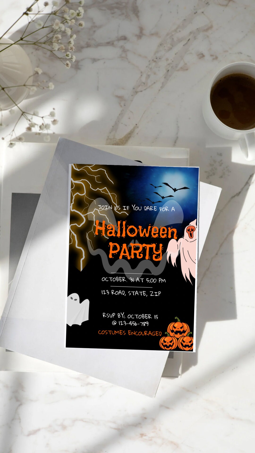 Halloween Party Invite - Etsy