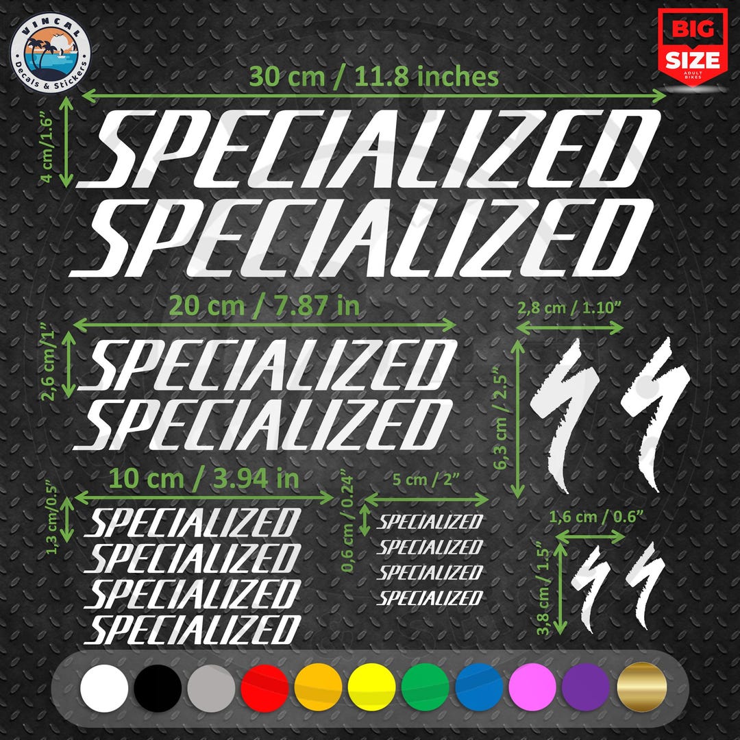 Specialized Bikes Stickers Decals Kit Bike Adesivi Logo Vinyl Sticker ...