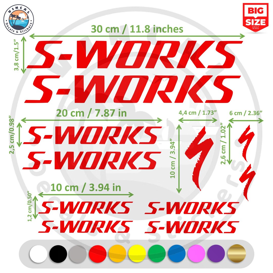 S-works Decal Specialized Stickers Logo Bike Bicycle Vinyl Adhesive ...