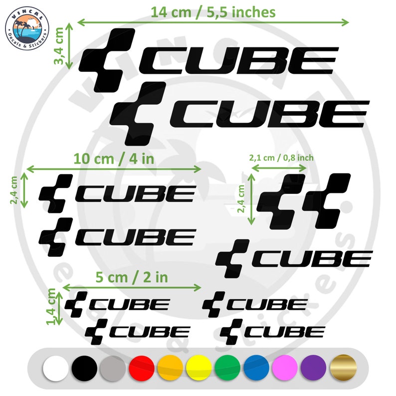 11x CUBE Bikes Sticker Decal Bike Tires Sponsor MTB Aufkleber Adesivi ...