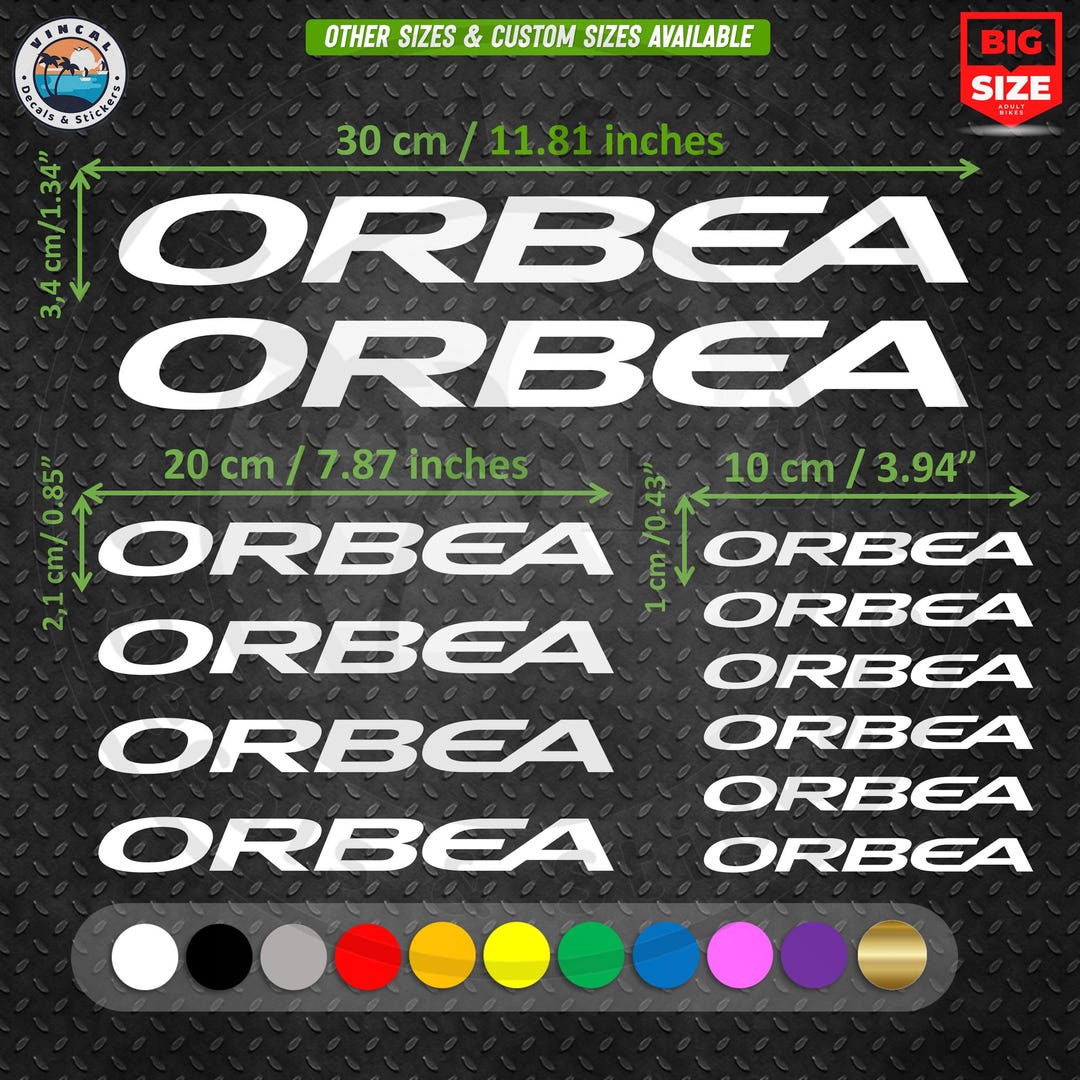 ORBEA Logo Bike Sticker Bicycle Decal Vinyl Frame Fork Adhesive Car ...