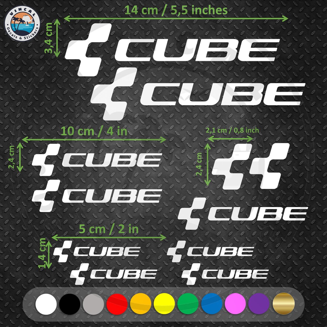 11x CUBE Bikes Sticker Decal Bike Tires Sponsor MTB Aufkleber Adesivi Car Motorbike Laptop Wall ...