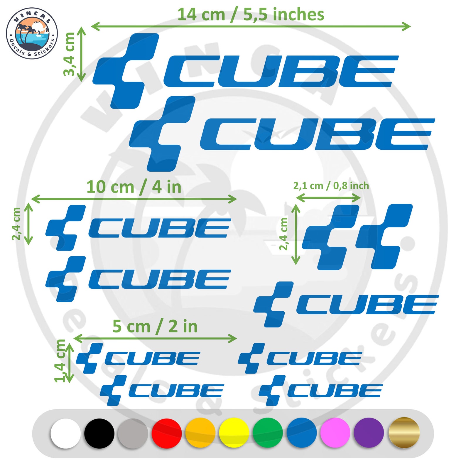 11x CUBE Bikes Sticker Decal Bike Tires Sponsor MTB Aufkleber Adesivi ...