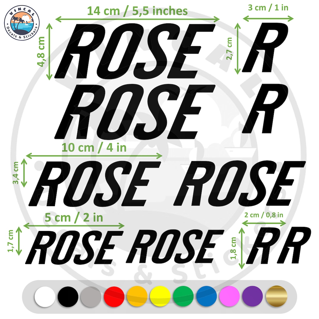 10x ROSE Bikes Sticker Decal Logo Bike Sponsor MTB Aufkleber Adesivi Car Motorbike Laptop Wall ...