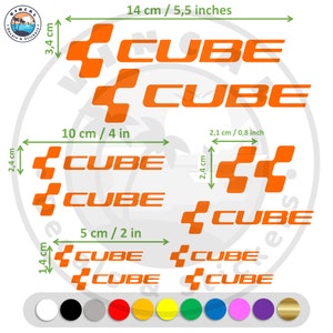 11x CUBE Bikes Sticker Decal Bike Tires Sponsor MTB Aufkleber Adesivi ...
