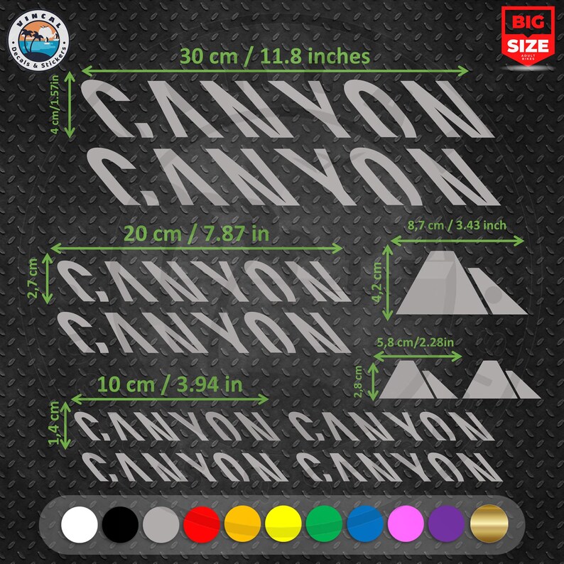 Canyon Logo Bike Stickers Decals Bicycle Vinyl Adhesive Decal Vinyl ...