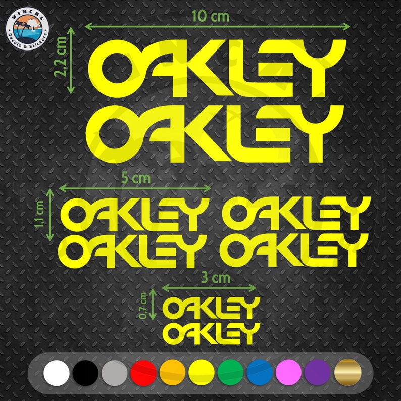 8X Stickers Oakley Logo Vinyl Decal Sponsor Retro Aufkleber Autocollant ...