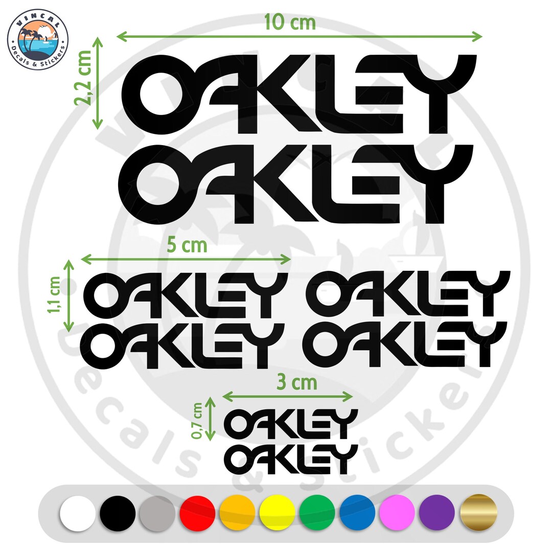 8X Stickers Oakley Logo Vinyl Decal Sponsor Retro Aufkleber Autocollant ...