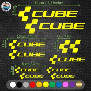 11x CUBE Bikes Sticker Decal Bike Tires Sponsor MTB Aufkleber Adesivi ...