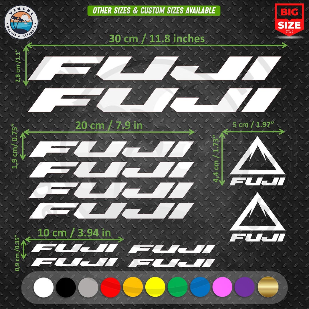 FUJI Bikes Stickers Decals Logo Bike Sticker Bicycle Decal Vinyl Frame ...