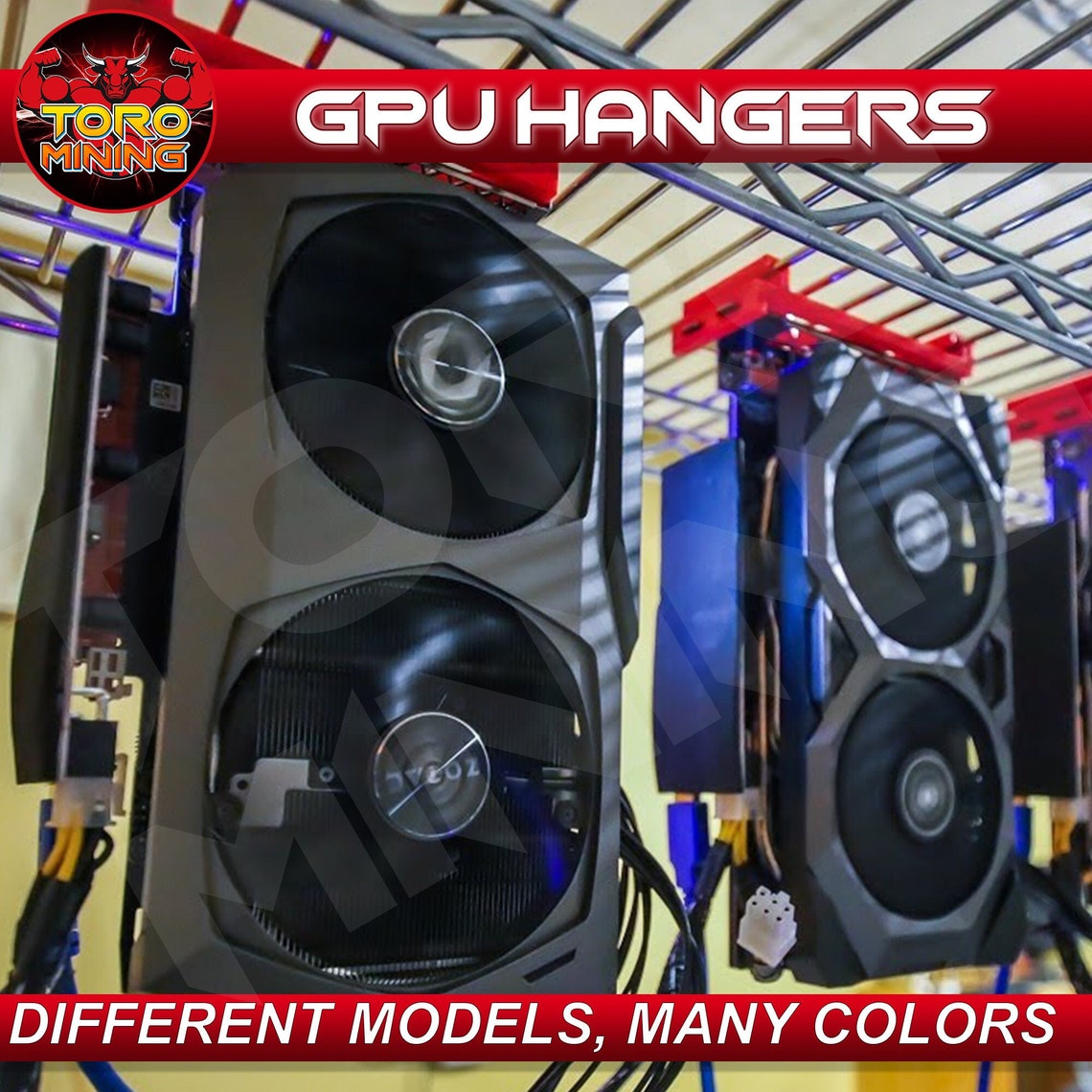 GPU Hanger RIG Mining Farm Crypto Bitcoin Ethereum 3D Wire Shelf Rack ...