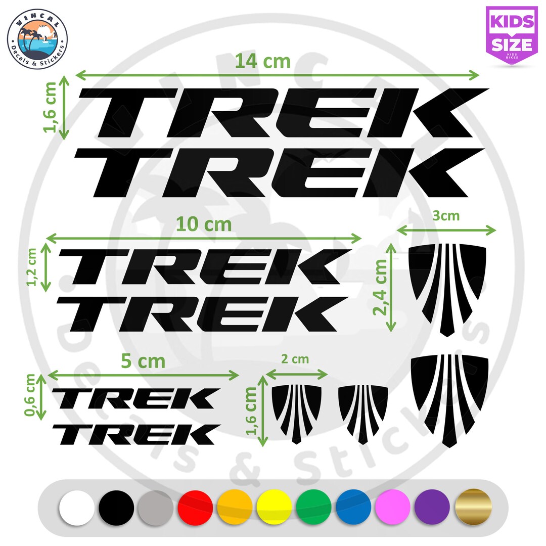 10x Trek Logo Bike Bicycle Vinyl Adhesive Decal Vinyl Sticker Car ...