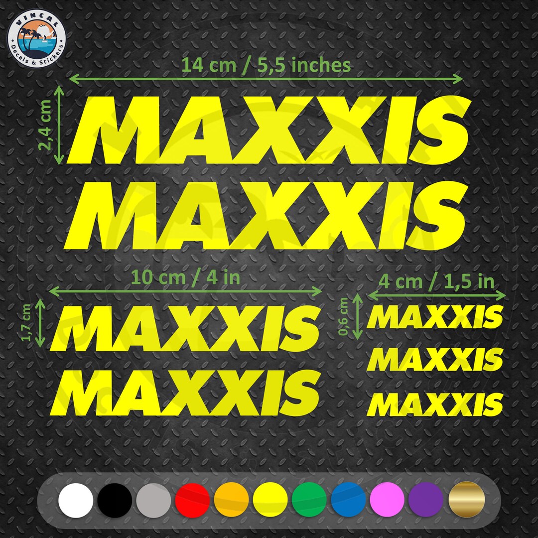 7x Maxxis Sticker Decal Bike Tires Sponsor MTB Maxis Aufkleber Adesivi ...