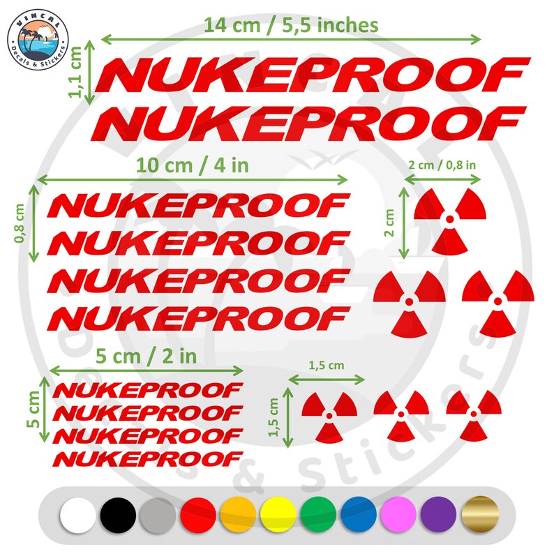 16x Nukeproof Sticker Decal Bike Tires Sponsor MTB Aufkleber Adesivi ...