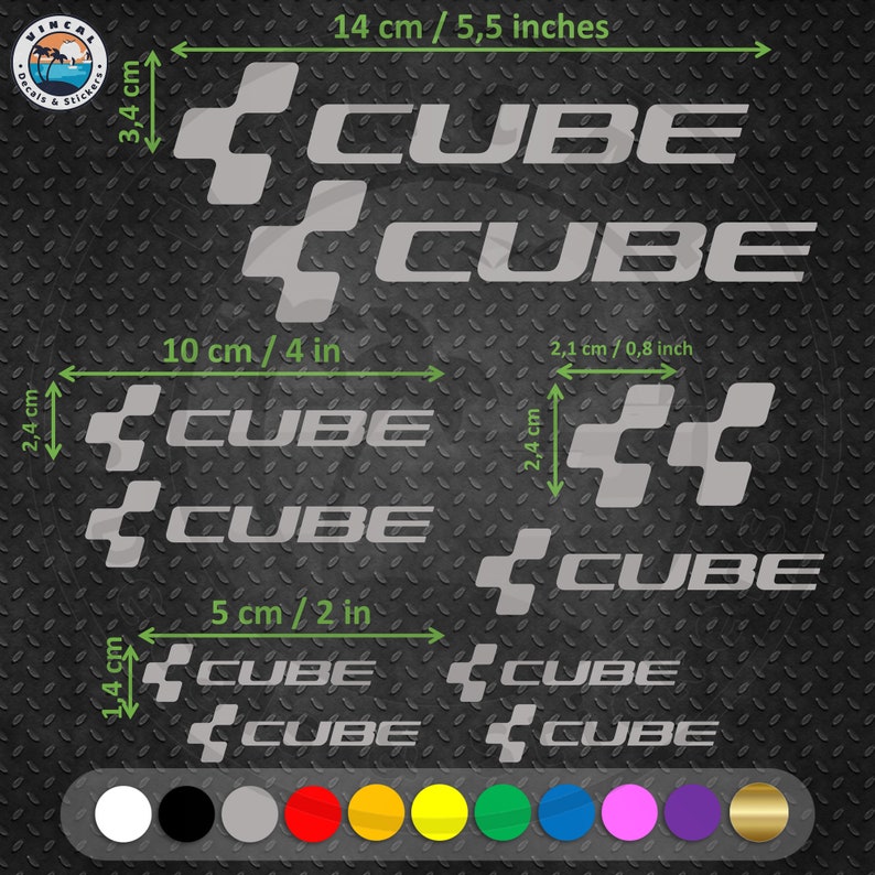 11x CUBE Bikes Sticker Decal Bike Tires Sponsor MTB Aufkleber Adesivi ...