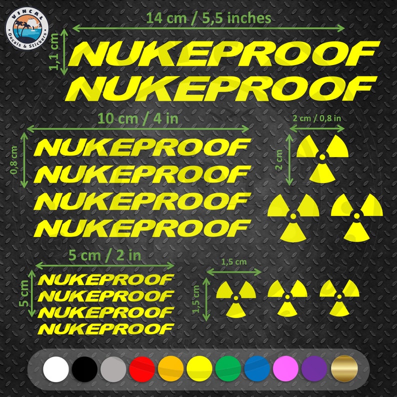16x Nukeproof Sticker Decal Bike Tires Sponsor MTB Aufkleber Adesivi ...