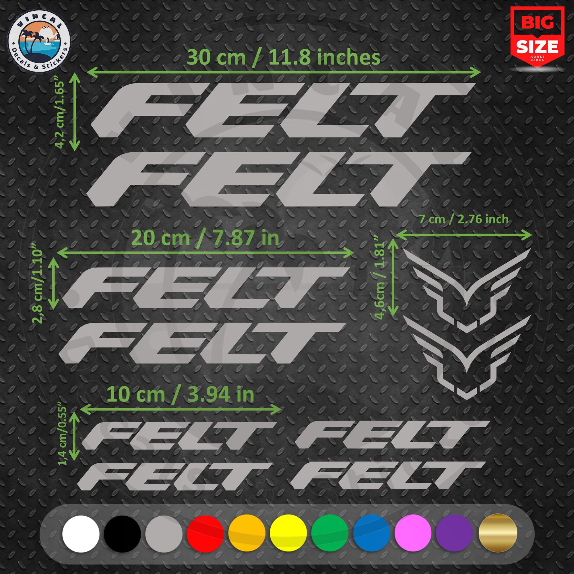 Felt Bike Stickers Decals Logo Bicycle Vinyl Adhesive Decal Vinyl ...
