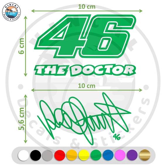 Valentino Rossi The Doctor Logo Sticker Vinilo Valentino Rossi Top
