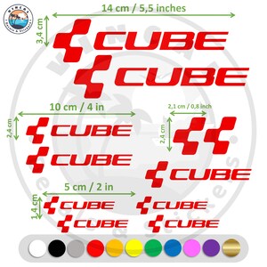 11x CUBE Bikes Sticker Decal Bike Tires Sponsor MTB Aufkleber Adesivi ...