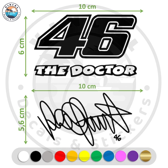 Valentino Rossi The Doctor Logo Sticker Vinilo Valentino Rossi Top