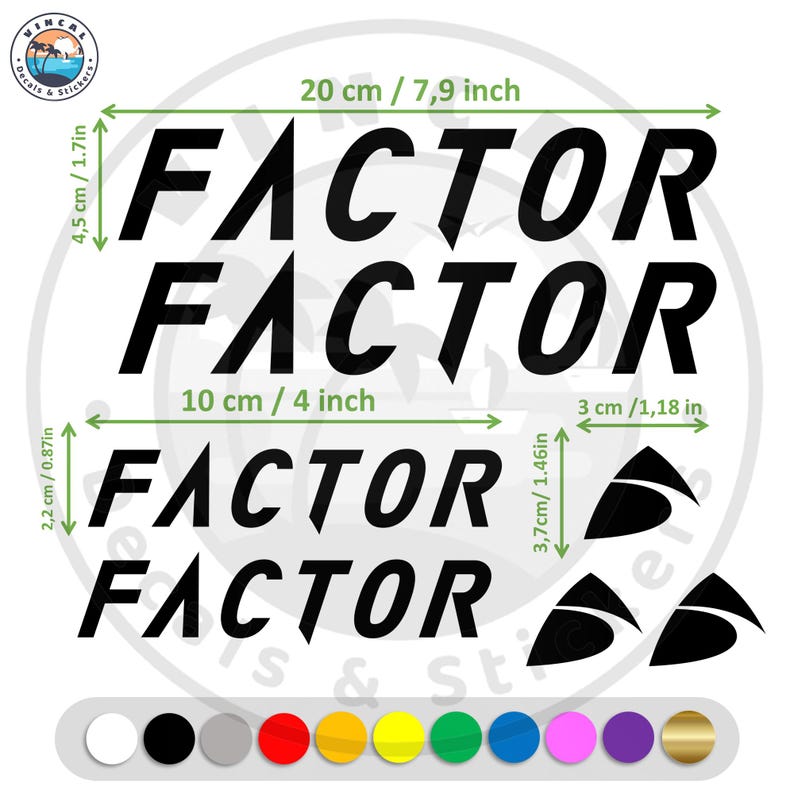 Factor Bikes Sticker Decals Logo Bike Sponsor MTB Aufkleber Adesivi Car ...