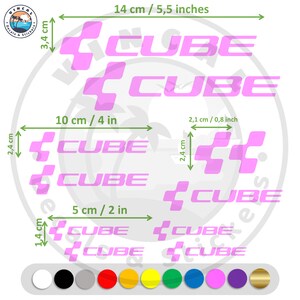 11x CUBE Bikes Sticker Decal Bike Tires Sponsor MTB Aufkleber Adesivi ...