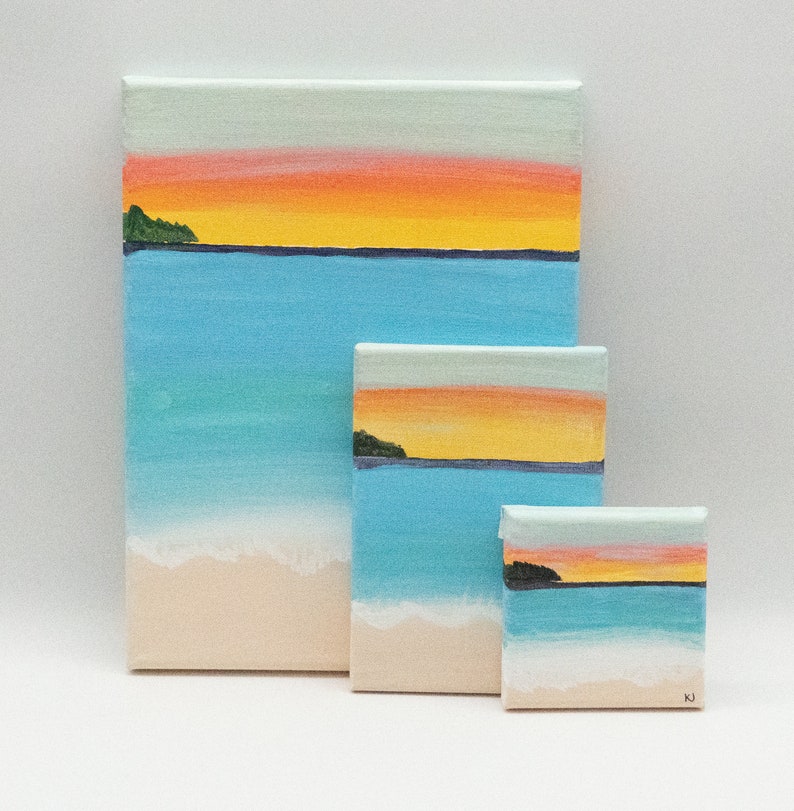 Acrylic Beach Landscape Painting - Etsy