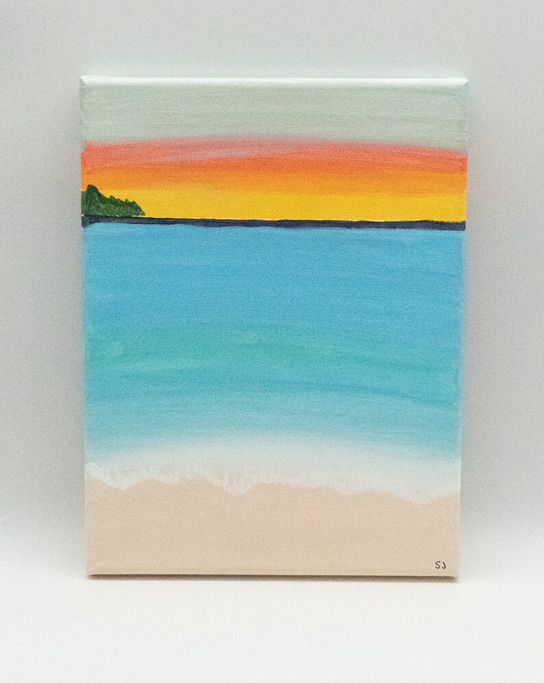 Acrylic Beach Landscape Painting - Etsy