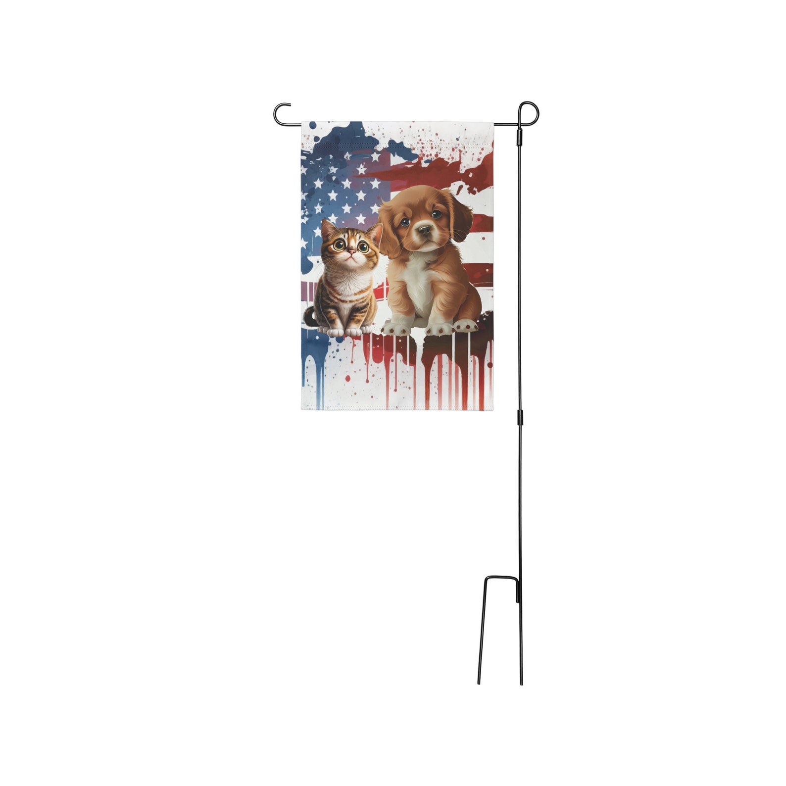 Patriotic Dog and Cat Garden Flag Paws and Whiskers Garden - Etsy