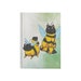 Cat Bees Christmas Green Background Lined Paper Notebook - Etsy