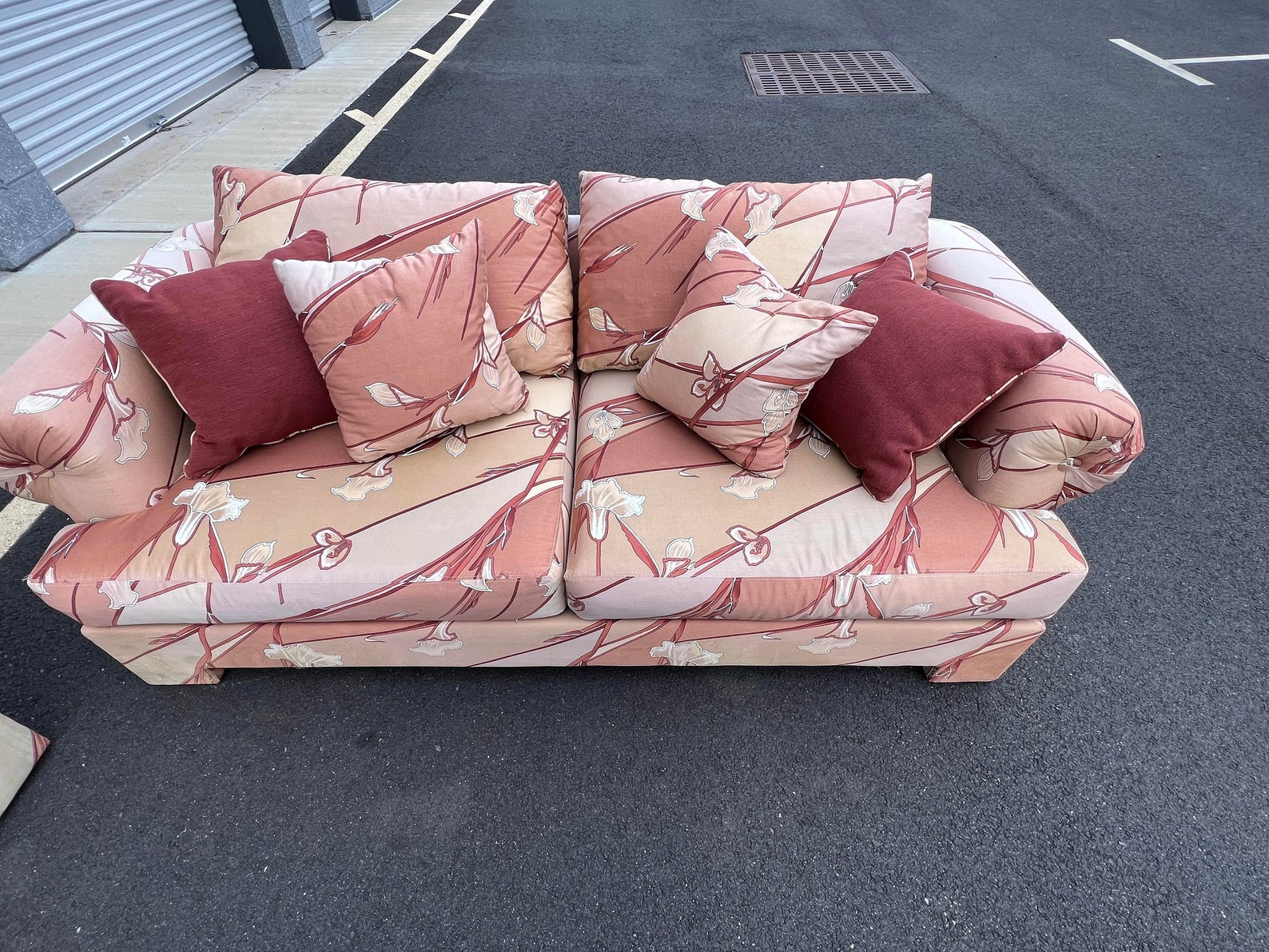 Postmodern Floral Pattern Loveseats by Parsons - Etsy