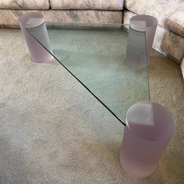 Triangle Glass Coffee Table - Etsy